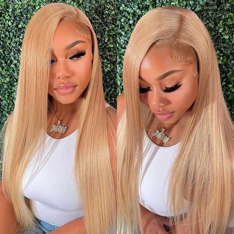 #27 Honey Blonde Hair Color Lace Front Wig -Asteriahair