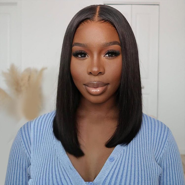 Short Bob Invisible Lace Wig with HD Lace Frontal -Asteriahair