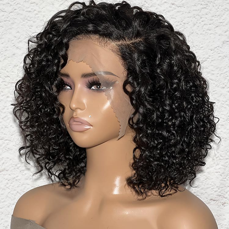 Side Part Lace Front Wig Special Wavy Human Hair Wigs Transparent Wig ...